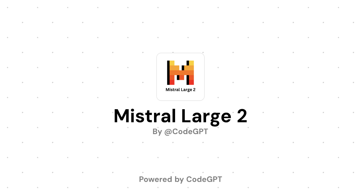 Mistral Large 2 - CodeGPT
