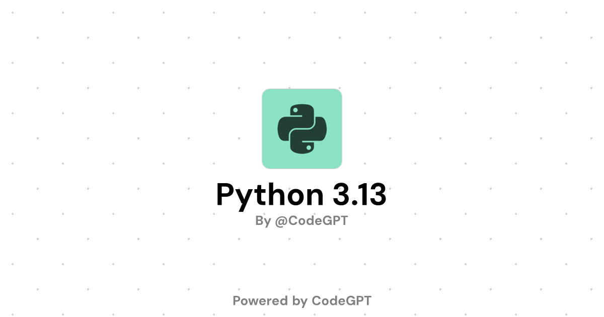 Python 3.13 - CodeGPT