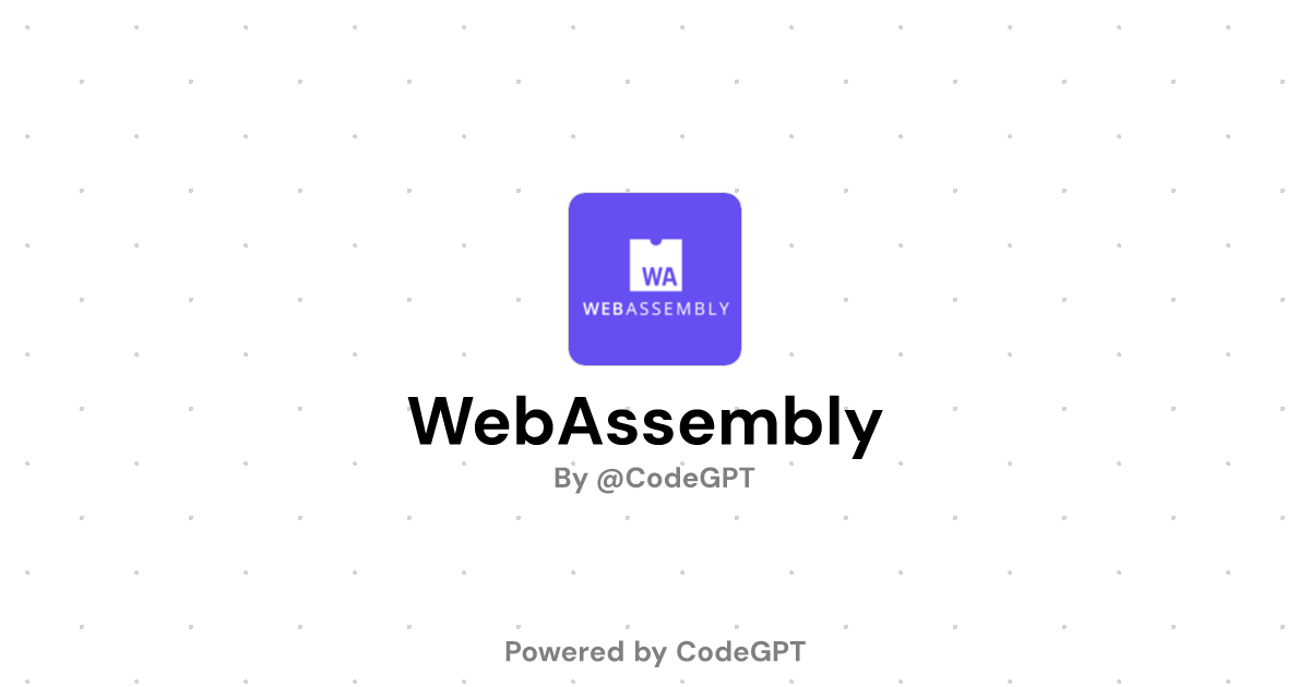 WebAssembly - CodeGPT