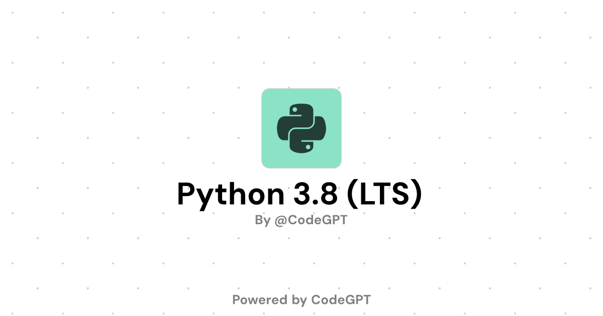 Python 3.8 (LTS) - CodeGPT