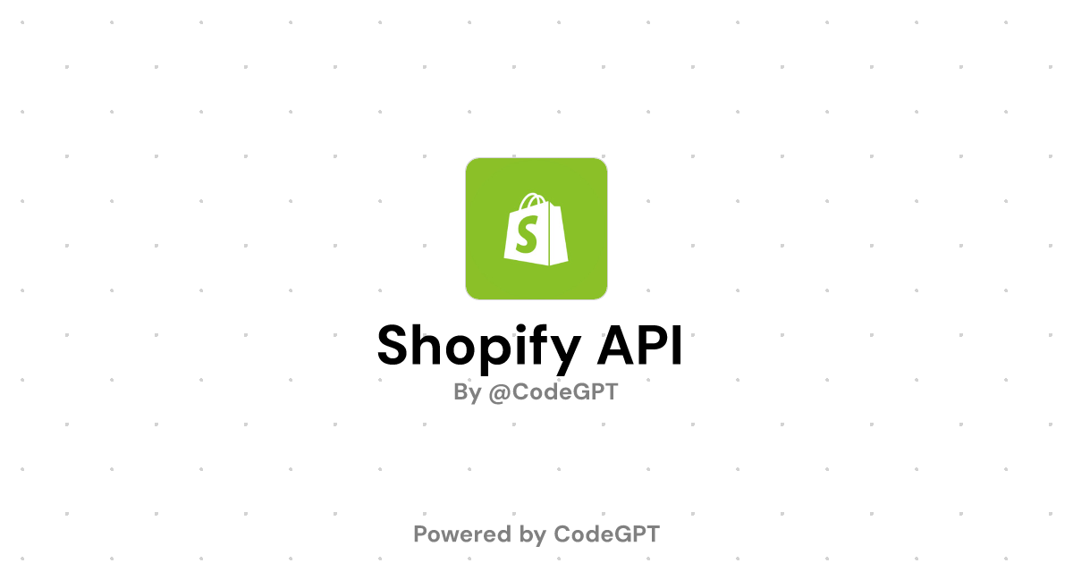 Shopify API - CodeGPT