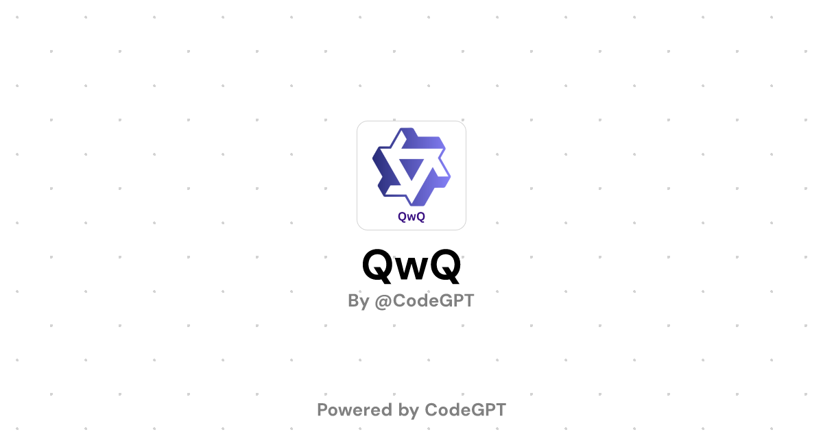 QwQ - CodeGPT