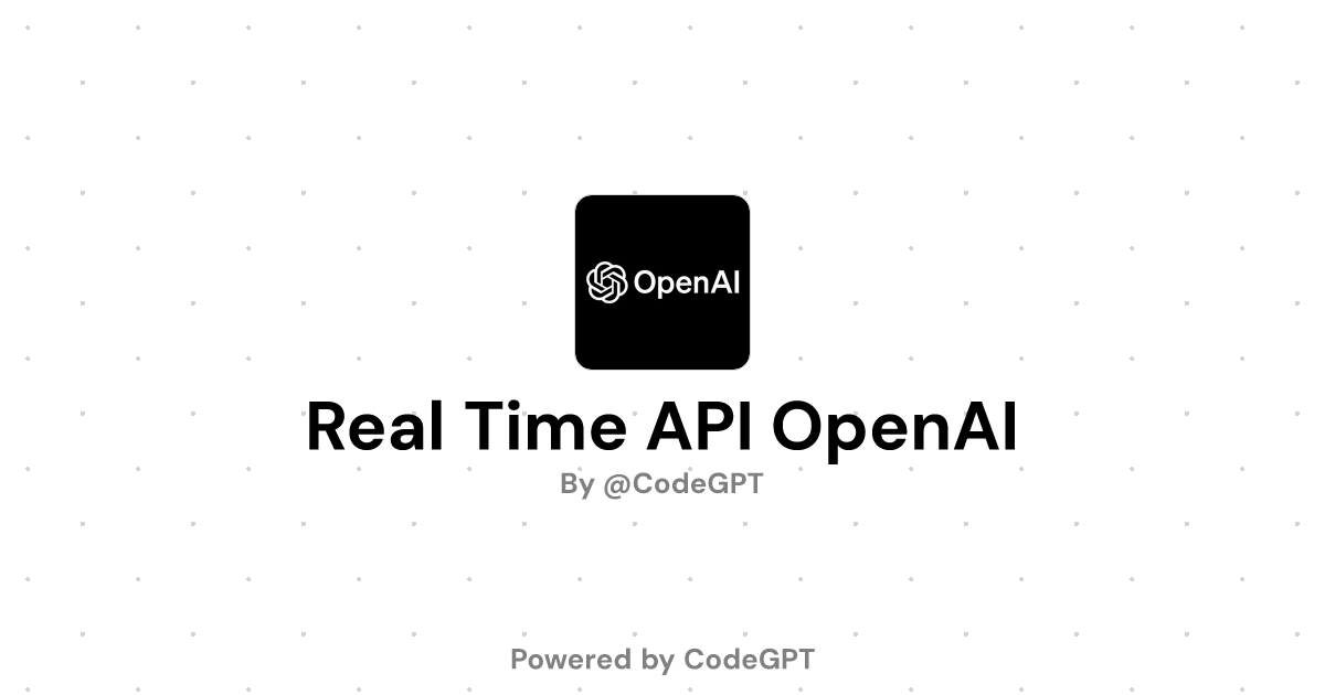 Real Time API OpenAI - CodeGPT